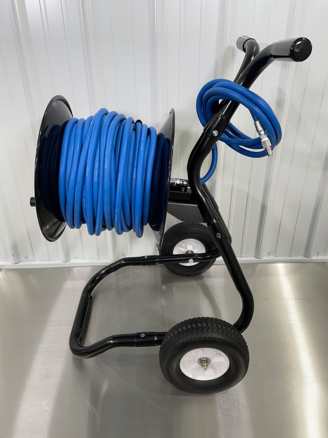 Hose Cart with Reel, 10' Lead Hose, & 150' (BETTER) Hose - Easiwash